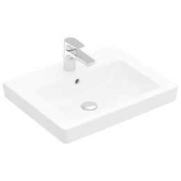 Villeroy & Boch Villeroy und Boch Subway 2.0 Waschtisch 711355R1 55x44cm, wei&szlig; C-plus, mit Hahnloch, &Uuml;berlauf