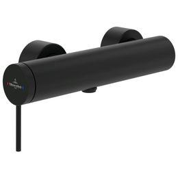Villeroy & Boch Villeroy und Boch Loop + Friends Einhebel-Duscharmatur TVS106301153K5 mit R&uuml;ckflussschutz, Wandmontage, schwarz matt