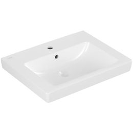 Villeroy & Boch Villeroy & Boch Waschtisch Subway 2.0 71136G01 60 x 47 cm, weiss, mit Hahnloch, mit &Uuml;berlauf