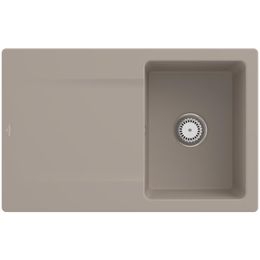 Villeroy & Boch Villeroy und Boch Siluet Sp&uuml;le 333401AM mit Ablaufgarnitur und Handbet&auml;tigung, Almond