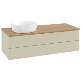 Villeroy & Boch Villeroy und Boch Antao Waschtisch-Unterschrank K22111HJ 120x36x50cm, Waschbeckenplattenfarbe honey oak, silk grey matt lacquer