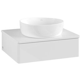 Villeroy & Boch Villeroy und Boch Antao Waschtisch-Unterschrank L07010GF mit Beleuchtung, 60x19x50cm, Waschbeckenplattenfarbe Lack, glossy white lacquer