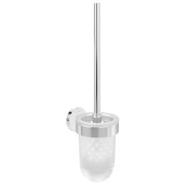 Villeroy & Boch Villeroy und Boch Elements Tender Toilettenb&uuml;rstengarnitur TVA15101600061 94x353x118mm, Glas satiniert, mit WC-B&uuml;rste, chrom