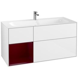 Villeroy & Boch Villeroy und Boch Finion Waschtischunterschrank F060HBGF 119,6x59,1cm, Regal links Peony, Glossy white lacquer