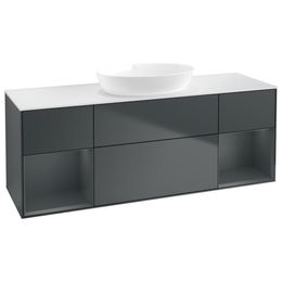 Villeroy & Boch Villeroy und Boch Finion Waschtischunterschrank GD01HGHG 120cm, Abdeckplatte white matt, Emotion, Regale Midnight matt lacquer, Midnight Blue Matt Lacquer