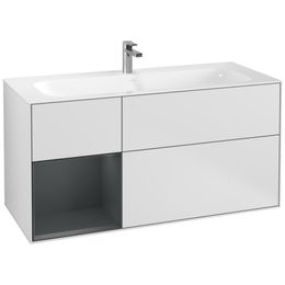Villeroy & Boch Villeroy und Boch Finion Waschtischunterschrank G060HGMT 119,6x59,1cm, Emotion, Regal links Midnight Blue Matt Lacquer, White matt lacquer
