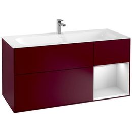 Villeroy & Boch Villeroy und Boch Finion Waschtischunterschrank G070MTHB 119,6x59,1cm, Emotion, Regal rechts White matt lacquer, Peony Matt