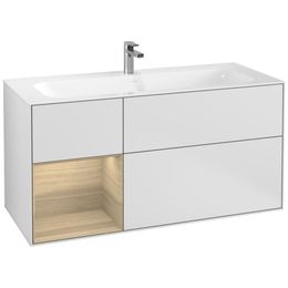 Villeroy & Boch Villeroy und Boch Finion Waschtischunterschrank G060PCMT 119,6x59,1cm, Emotion, Regal links Oak Veneer, White matt lacquer