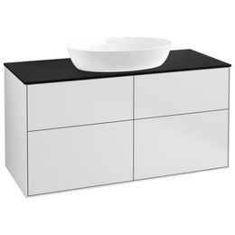 Villeroy & Boch Villeroy und Boch Finion Waschtischunterschrank GA3200MT 120x60,3cm, Emotion, Abdeckplatte black matt, White matt lacquer