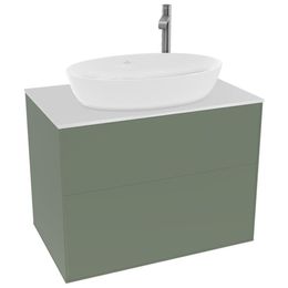 Villeroy & Boch Villeroy und Boch Finion Waschtischunterschrank G87100GM 80x60,3cm, Emotion, Abdeckplatte white matt, Olive Matt Lacquer