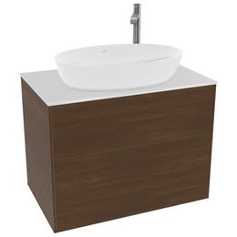 Villeroy & Boch Villeroy und Boch Finion Waschtischunterschrank G87100GN 80x60,3cm, Emotion, Abdeckplatte white matt, Walnut veneer