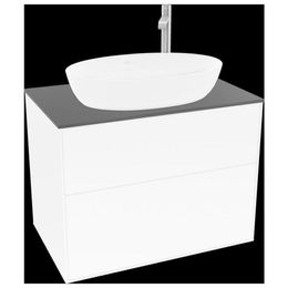 Villeroy & Boch Villeroy und Boch Finion Waschtischunterschrank G87200GF 80x60,3cm, Emotion, Abdeckplatte black matt, Glossy white lacquer