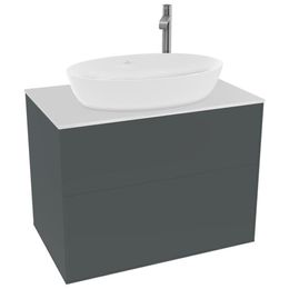 Villeroy & Boch Villeroy und Boch Finion Waschtischunterschrank G87100HG 80x60,3cm, Emotion, Abdeckplatte white matt, Midnight Blue Matt Lacquer