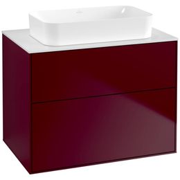 Villeroy & Boch Villeroy und Boch Finion Waschtischunterschrank G63100HB 80x60,3x50,1mm, Wandbeleuchtung, Glass White Matt, Peony Matt