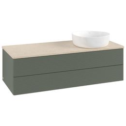 Villeroy & Boch Villeroy und Boch Antao Waschtisch-Unterschrank K23113HL 120x36x50cm, Waschbeckenplattenfarbe botticino, leaf green matt lacquer