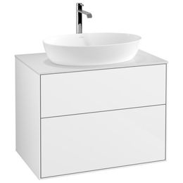 Villeroy & Boch Villeroy und Boch Finion Waschtischunterschrank G75100GF 80x60,3cm, Emotion, Abdeckplatte white matt, Glossy white lacquer