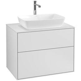 Villeroy & Boch Villeroy und Boch Finion Waschtischunterschrank F75100MT 80x60,3cm, Abdeckplatte white matt, White matt lacquer