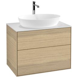 Villeroy & Boch Villeroy und Boch Finion Waschtischunterschrank G75100PC 80x60,3cm, Emotion, Abdeckplatte white matt, Oak Veneer