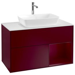 Villeroy & Boch Villeroy und Boch Finion Waschtischunterschrank G781HBHB 100cm, Abdeckplatte white matt, Emotion, Regale Peony matt lacquer, Peony Matt