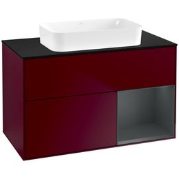 Villeroy & Boch Villeroy und Boch Finion Waschtischunterschrank G662HGHB 100x60,3x50,1cm, Regal rechts Midnight Blue Matt Lacquer, Peony Matt