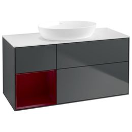 Villeroy & Boch Villeroy und Boch Finion Waschtischunterschrank GA61HBHG 120cm, Abdeckplatte white matt, Emotion, Regale Peony matt lacquer, Midnight Blue Matt Lacquer