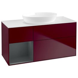 Villeroy & Boch Villeroy und Boch Finion Waschtischunterschrank GA61HGHB 120cm, Abdeckplatte white matt, Emotion, Regale Midnight matt lacquer, Peony Matt