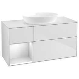Villeroy & Boch Villeroy und Boch Finion Waschtischunterschrank GA61MTMT 120cm, Abdeckplatte white matt, Emotion, Regale White matt lacquer, White matt lacquer