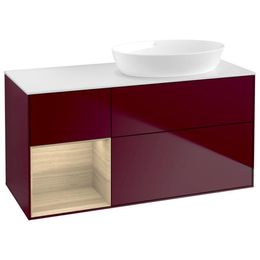 Villeroy & Boch Villeroy und Boch Finion Waschtischunterschrank GA41PCHB 120cm, Abdeckplatte white matt, Emotion, Regale Oak Veneer, Peony Matt