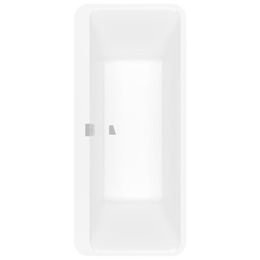 Villeroy & Boch Villeroy und Boch Squaro Edge 12 Oval-Badewanne Q180SQE7PDBCVRW 180 x 80 cm, mittig, freistehend, Sch&uuml;rze Colour on Demand, stone white
