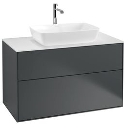 Villeroy & Boch Villeroy und Boch Finion Waschtischunterschrank G76100HG 100x60,3cm, Emotion, Abdeckplatte white matt, Midnight Blue Matt Lacquer