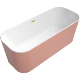 Villeroy & Boch Villeroy & Boch Finion freistehende Badewanne 177FIN7N3BCV401 170x70cm, Wasserzulauf, Sch&uuml;rze Colour on Demand, wei&szlig;, gold