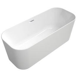 Villeroy & Boch Villeroy & Boch Finion freistehende Badewanne 177FIN7A1BCV301 170x70cm, Sch&uuml;rze Colour on Demand, wei&szlig;, chrom