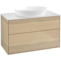 Villeroy & Boch Villeroy und Boch Finion Waschtischunterschrank FA0100PC 100x60,3cm, Abdeckplatte white matt, Oak Veneer