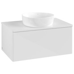 Villeroy & Boch Villeroy und Boch Antao Waschtisch-Unterschrank L30010GF mit Beleuchtung, 80x36x50cm, Waschbeckenplattenfarbe Lack, glossy white lacquer