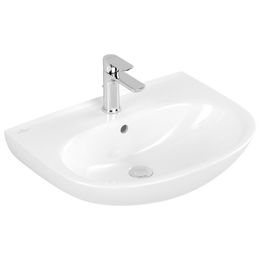 Villeroy & Boch Villeroy und Boch O.novo Waschtisch 4A406001 60x46cm, oval, Hahnloch mit &Uuml;berlauf, wei&szlig;