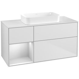 Villeroy & Boch Villeroy und Boch Finion Waschtischunterschrank G701MTMT 120x60,3x50,1cm, Regal rechts White matt lacquer, White matt lacquer