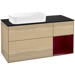 Villeroy & Boch Villeroy und Boch Finion Waschtischunterschrank G692HBPC 120x60,3x50,1cm, Regal rechts Peony, Oak Veneer