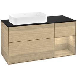 Villeroy & Boch Villeroy und Boch Finion Waschtischunterschrank G692PCPC 120x60,3x50,1cm, Regal rechts Oak Veneer, Oak Veneer