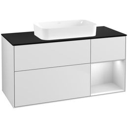 Villeroy & Boch Villeroy und Boch Finion Waschtischunterschrank G712MTMT 120x60,3x50,1cm, Regal rechts White matt lacquer, White matt lacquer