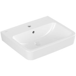 Villeroy & Boch Villeroy und Boch O.novo Einbau-/Aufsatz-Waschtisch 4A41MGR1 55x46cm, eckig, mit Hahnloch, mit &Uuml;berlauf, wei&szlig; C-plus