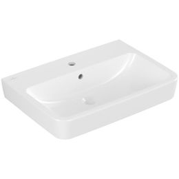 Villeroy & Boch Villeroy und Boch O.novo Einbau-/Aufsatz-Waschtisch 4A41KG01 65 x 46 cm, 1 Hahnloch, eckig, mit &Uuml;berlauf, wei&szlig;
