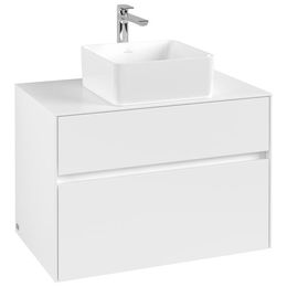 Villeroy & Boch Villeroy und Boch Collaro Waschtischunterschrank C03700MS 80 x 54,8 x 50 cm, Waschtisch mittig, White Matt
