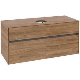 Villeroy & Boch Villeroy und Boch Collaro Waschtischunterschrank C04100RH 120x54,8x50cm, Waschtisch mittig, Kansas Oak