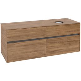 Villeroy & Boch Villeroy und Boch Collaro Waschtischunterschrank C04700RH 140x54,8x50cm, Waschtisch rechts, Kansas Oak