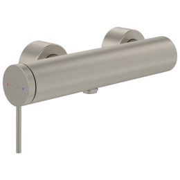 Villeroy & Boch Villeroy und Boch Loop + Friends Einhebel-Duscharmatur TVS10630115364 mit R&uuml;ckflussschutz, Wandmontage, brushed nickel black