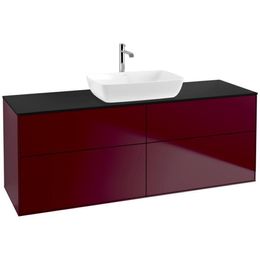 Villeroy & Boch Villeroy und Boch Finion Waschtischunterschrank F85200HB 160x60,3cm, Abdeckplatte black matt, Peony Matt