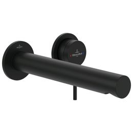 Villeroy & Boch Villeroy und Boch Loop + Friends Fertigmontageset TVZ106010000K5 Unterputz-Zweiloch-Einhebel-Waschtischmischer, ohne Ablaufgarnitur, Wandmontage, matt black