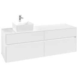 Villeroy & Boch Villeroy und Boch Collaro Waschtischunterschrank C05000MS 160 x 54,8 x 50 cm, Waschtisch links, White Matt