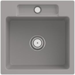 Villeroy & Boch Villeroy und Boch Siluet Fl&auml;chenb&uuml;ndige Sp&uuml;le 33451FKD mit Ablaufgarnitur und Handbet&auml;tigung, Fossil