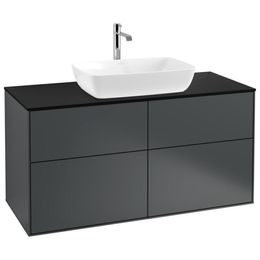Villeroy & Boch Villeroy und Boch Finion Waschtischunterschrank G79200HG 120x60,3cm, Emotion, Abdeckplatte black matt, Midnight Blue Matt Lacquer